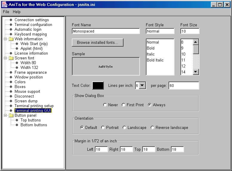 AniTa for the Web User's Guide